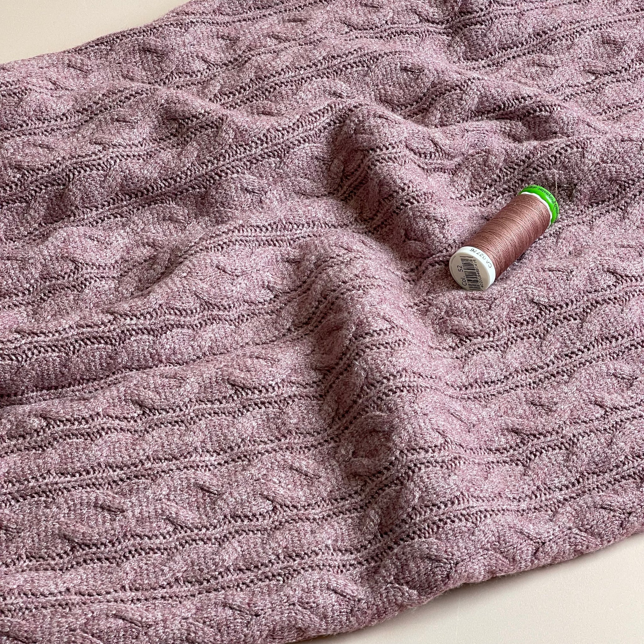 Nordic Cable Knit in Mauve – Lamazi Fabrics