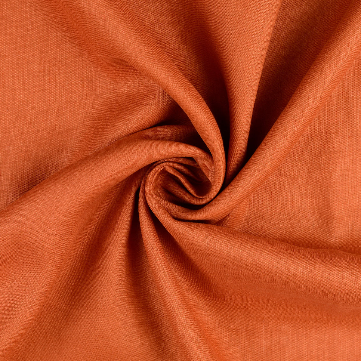 REMNANT 1.86 Metres - Rust Pure Linen Fabric – Lamazi Fabrics