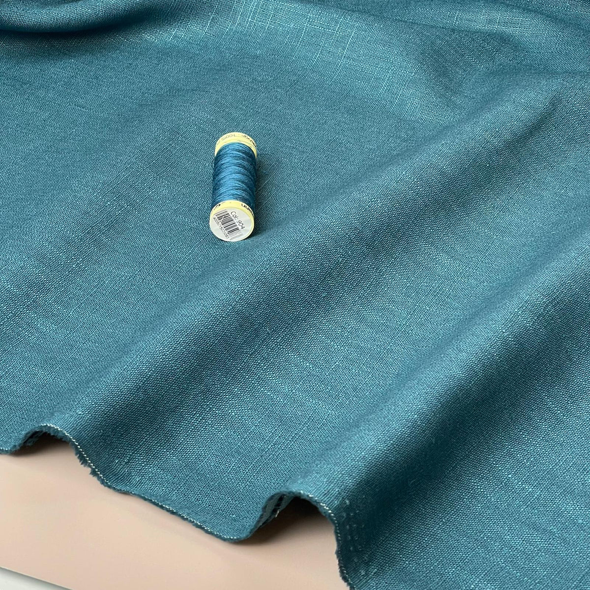 Breeze Petrol - Enzyme Washed Pure Linen Fabric – Lamazi Fabrics