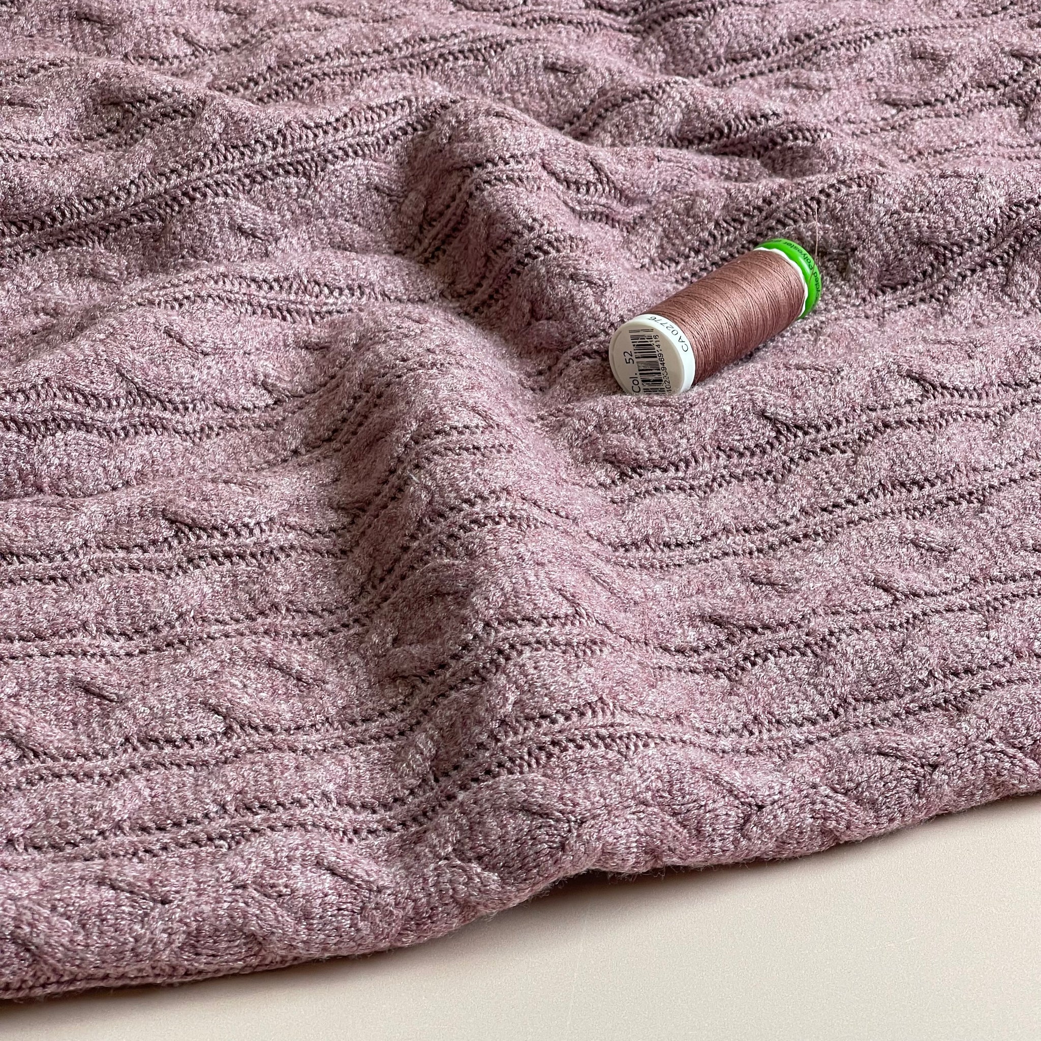 Nordic Cable Knit in Mauve – Lamazi Fabrics
