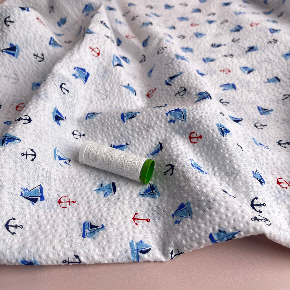 Holiday Sailing Boats Cotton Seersucker Fabric – Lamazi Fabrics