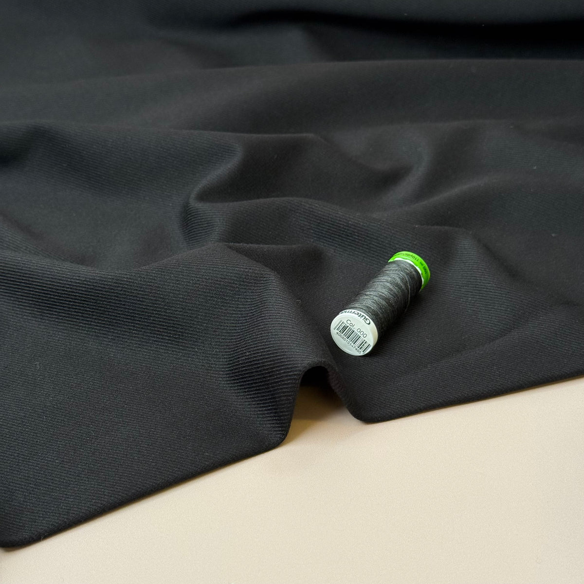 Black Ponte Roma Twill Double Knit Fabric – Lamazi Fabrics