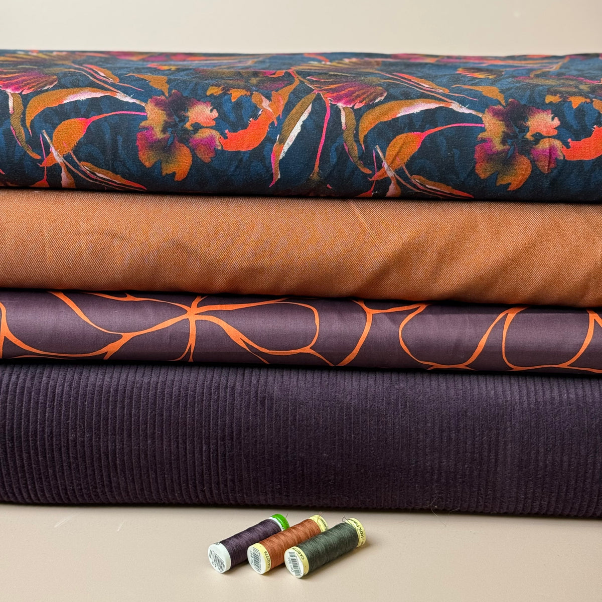 Autumn Leaf Midnight Cotton Jersey Fabric – Lamazi Fabrics