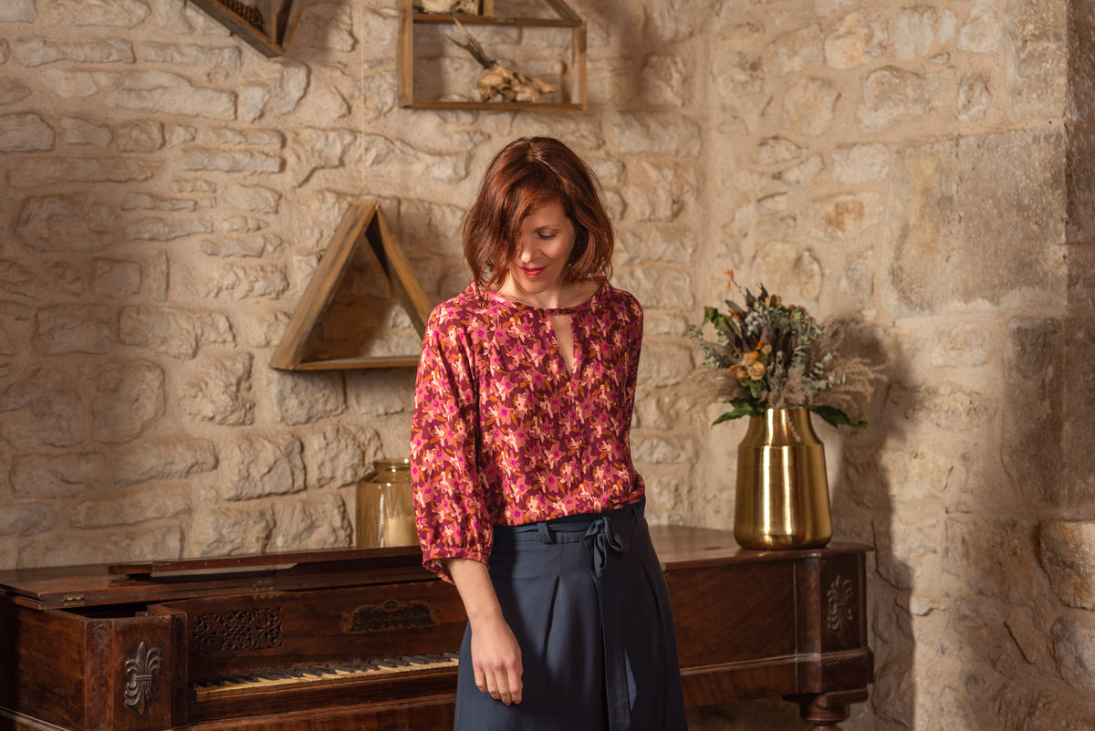 REMNANT 2 Metres - Églantine & Zoé - Edel in Terracotta Viscose Fabric ...