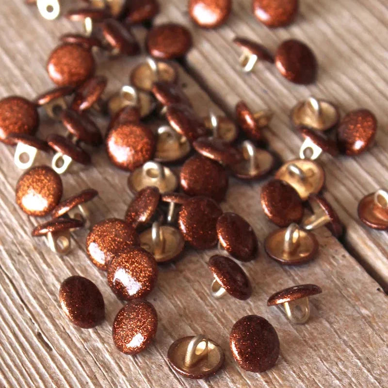 Églantine & Zoé - Shiny Shank Button in Caramel 10mm – Lamazi Fabrics