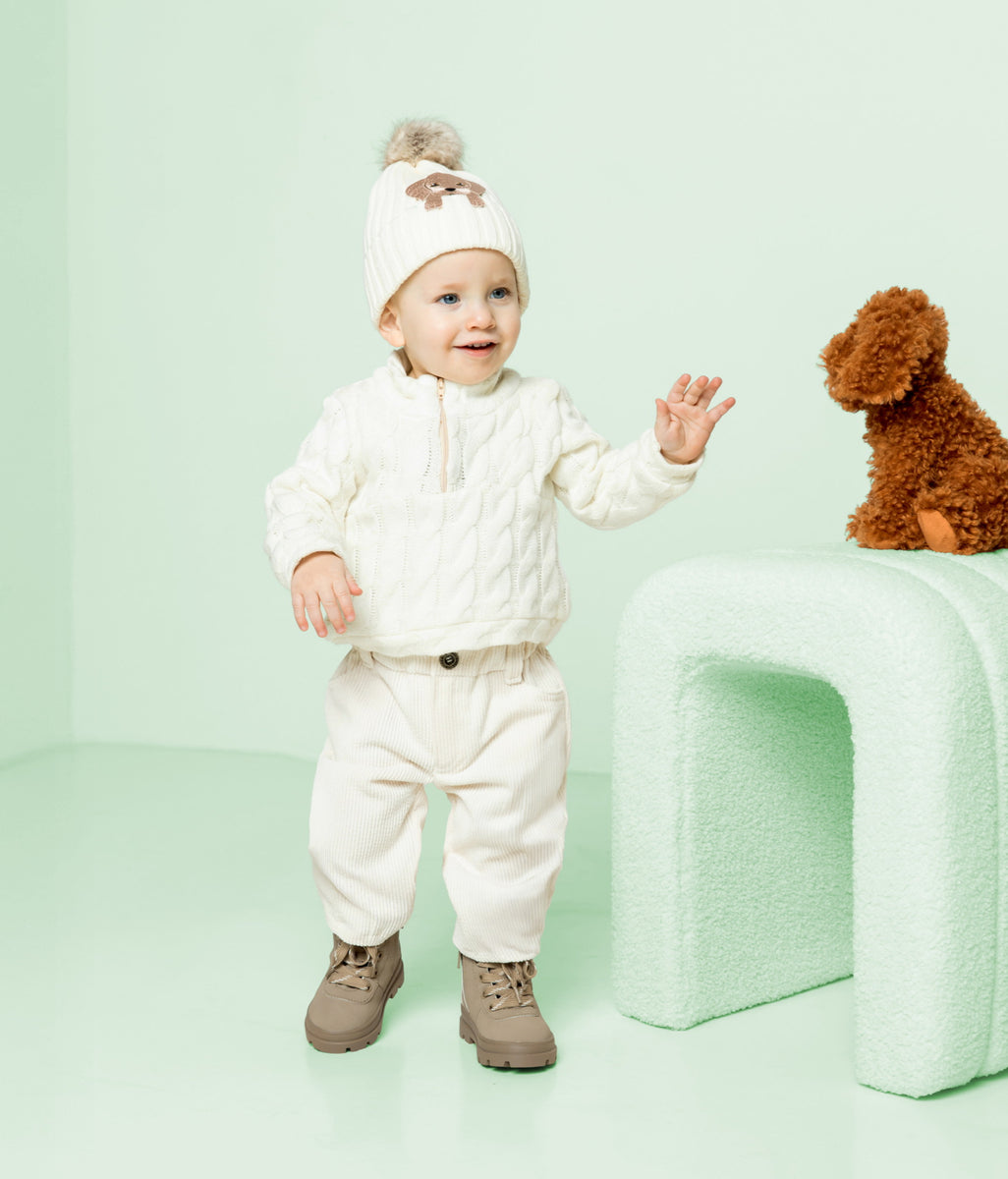 Washed Corduroy with Stretch in Creamy White – Lamazi Fabrics