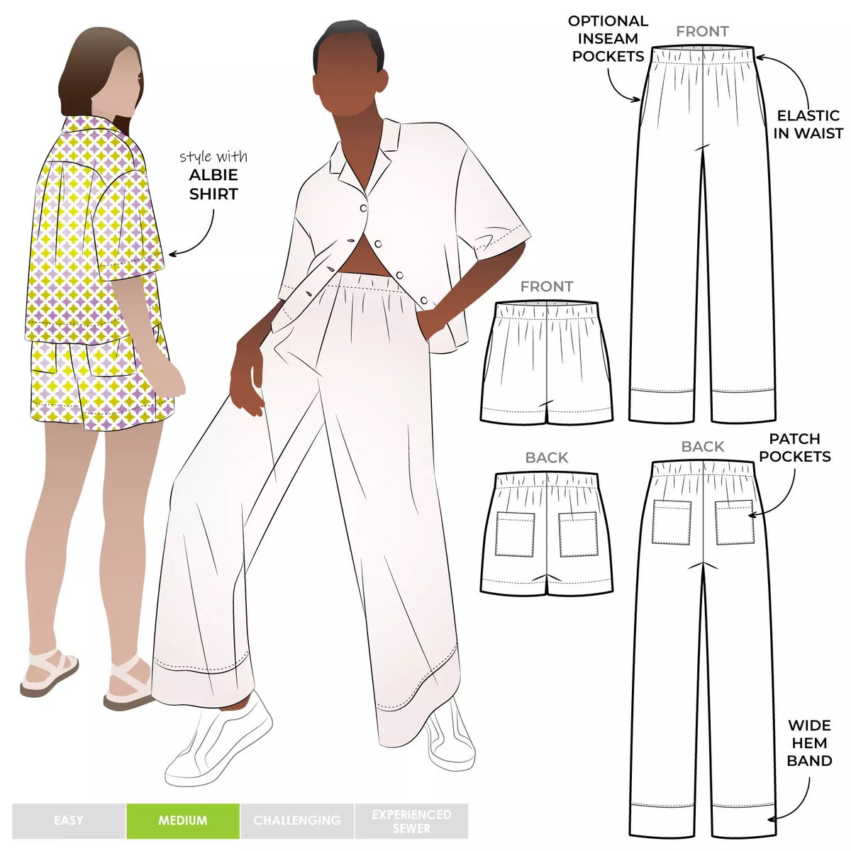 Style ARC - Albie Woven Pant and Short (Sizes 4 - 16) Sewing Pattern ...