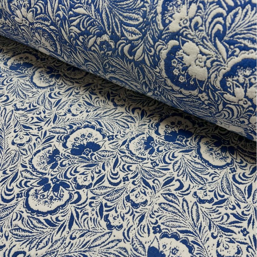 Cousette - Maarinsky Azure Blue Jacquard Fabric – Lamazi Fabrics