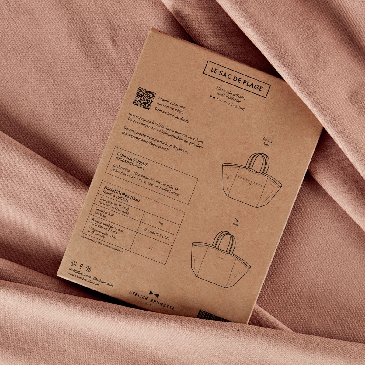 Atelier Brunette - LE Sac De Plage Bag Sewing Pattern – Lamazi Fabrics