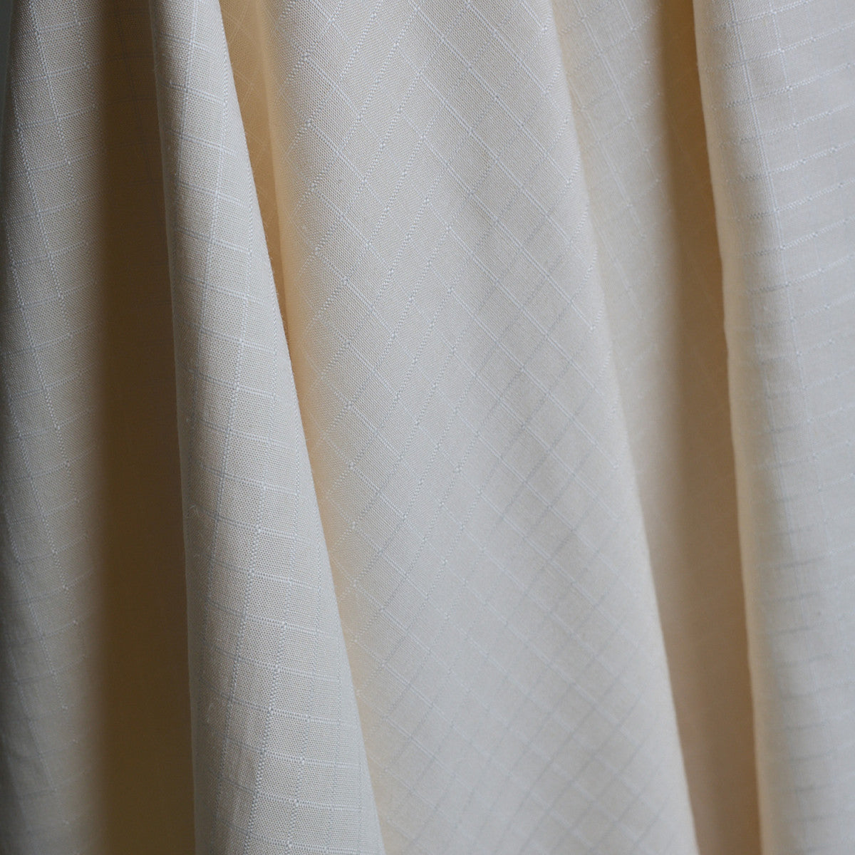 Atelier Brunette - Little Tile in Off-White Viscose Linen Blend Fabric ...