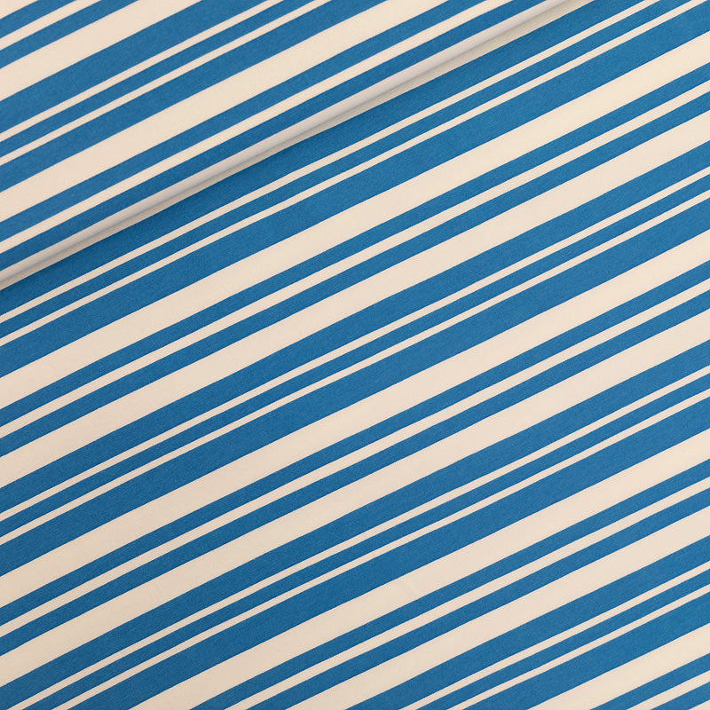 See You At Six - Summer Horizontals Off-White French Terry – Lamazi Fabrics