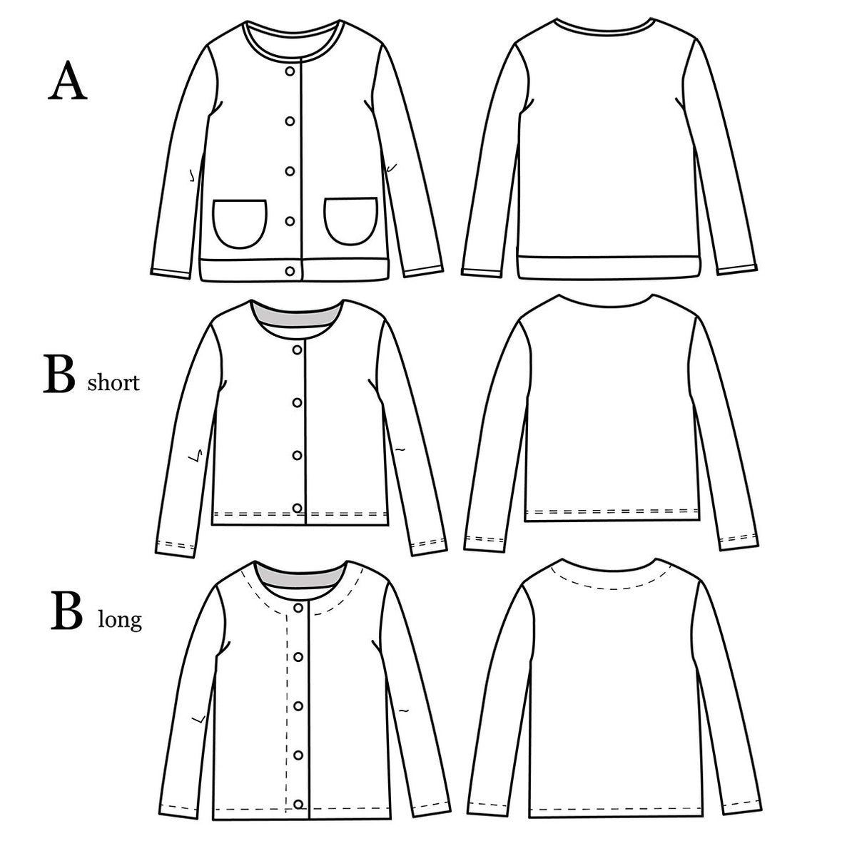 Vic unisex Cardigan - Kids 3/12Y - Paper Sewing Pattern – Lamazi Fabrics