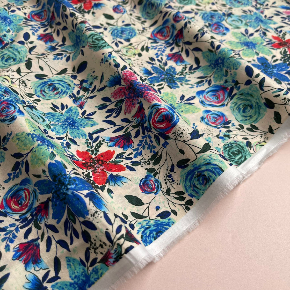 Vibrant Blooms Cotton Lawn Fabric – Lamazi Fabrics