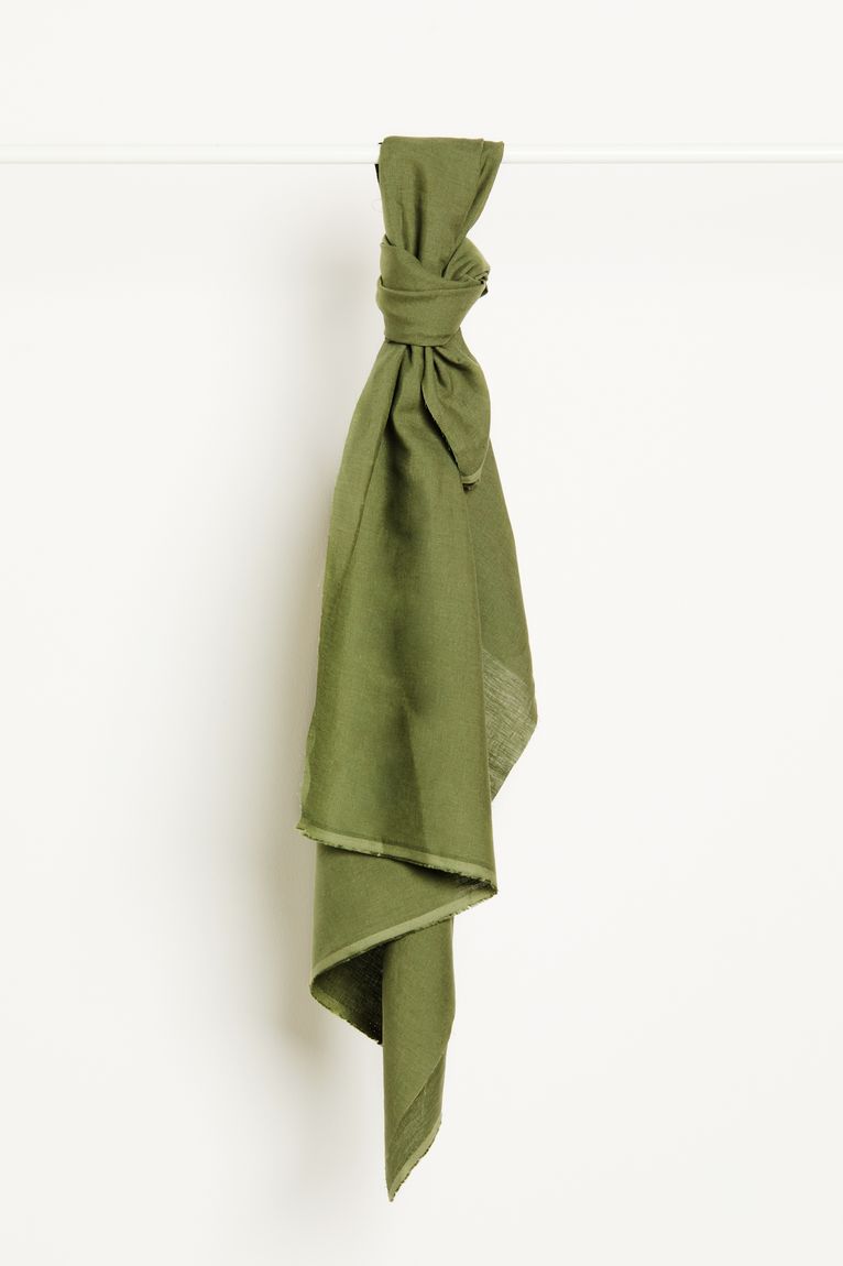 Mind The MAKER - Olive Green Nisa Softened Linen – Lamazi Fabrics