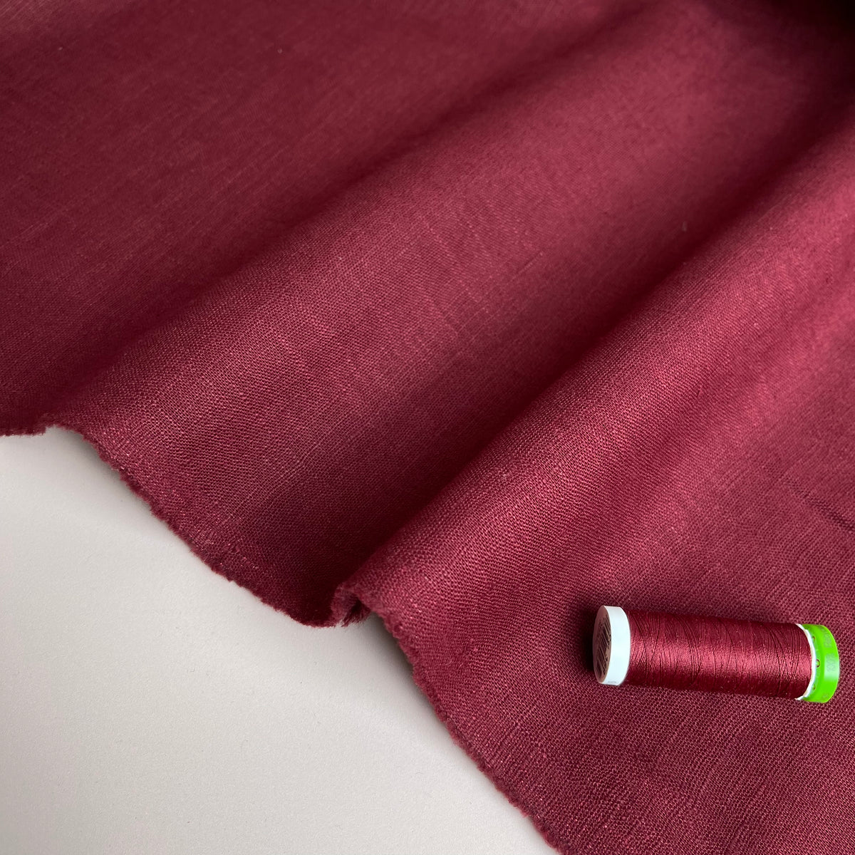 Breeze Burgundy - Enzyme Washed Linen Cotton Fabric – Lamazi Fabrics