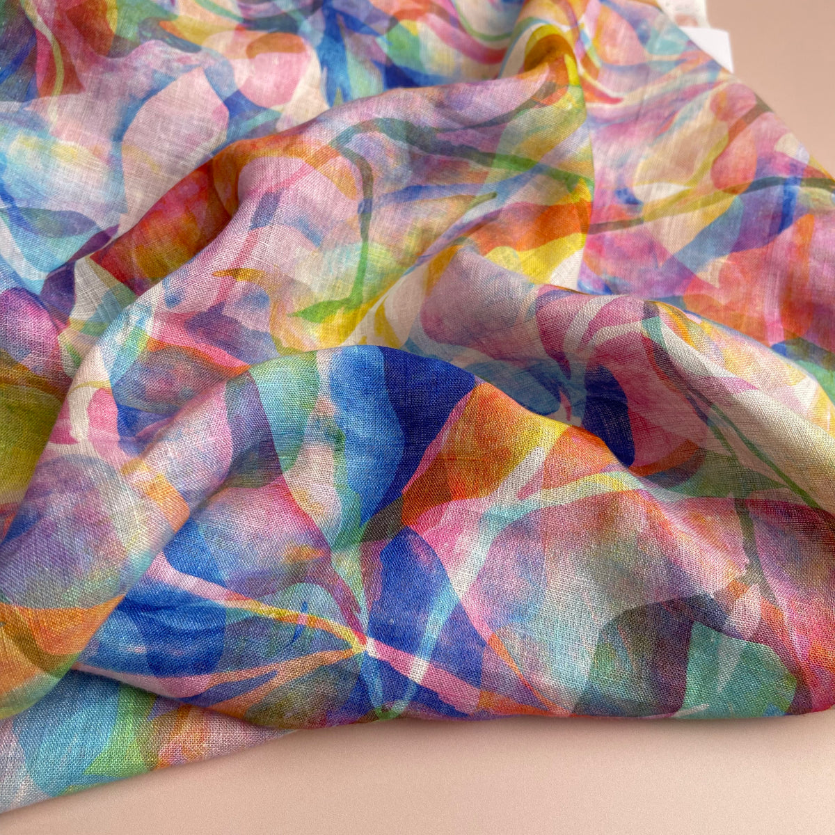 Summer Party - Painted Foliage Pure Linen – Lamazi Fabrics
